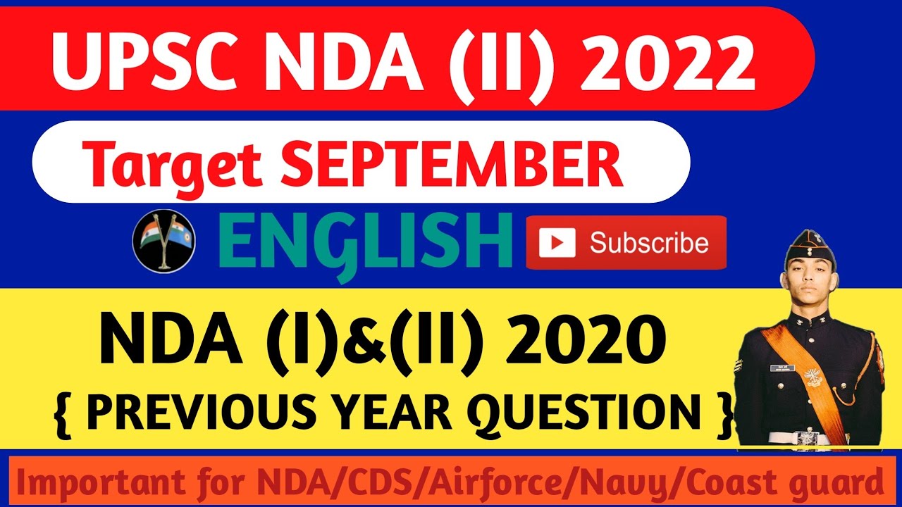 NDA English previous year question ||NDA English previous year paper ...