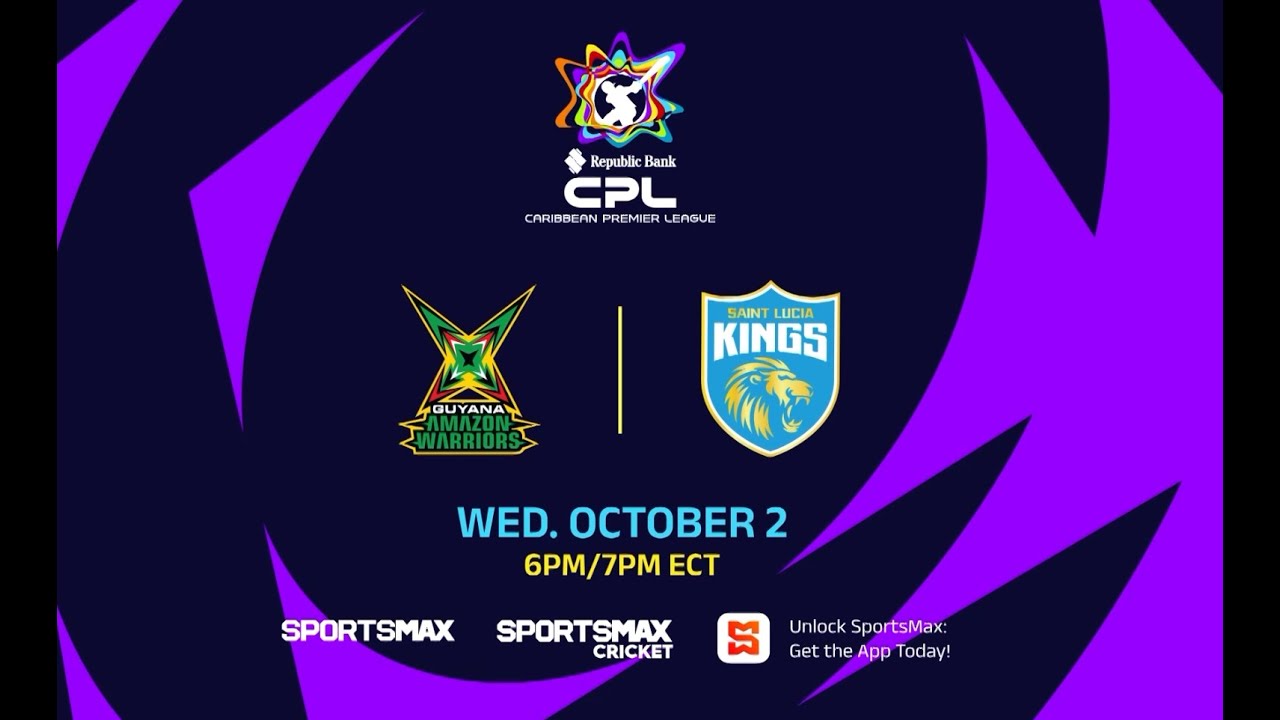 Watch the CPL T20 match LIVE | Wed, Oct. 2 | on SportsMax, SportsMax ...