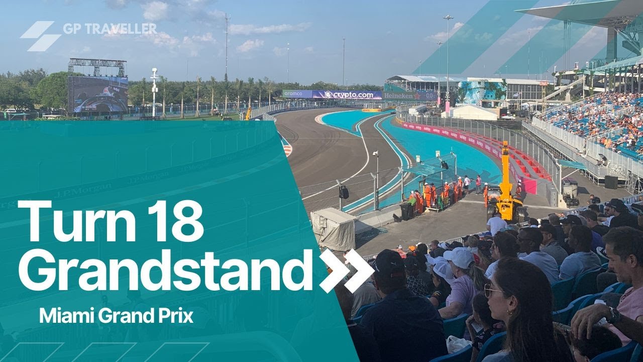 View from the Miami International Autodrome Turn 18 Grandstand at the ...