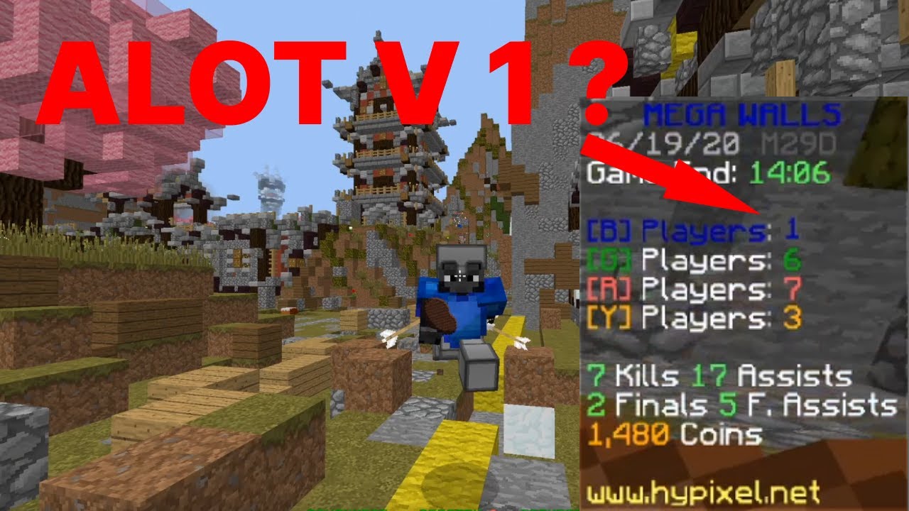 ALOT V 1 CLUTCH ATTEMPT ZOMBIE | MEGA WALLS - YouTube