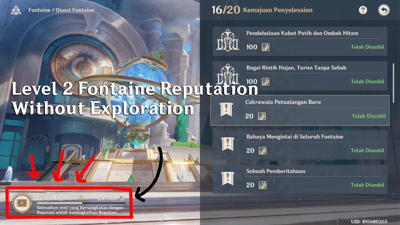 How to Unlock Fontaine Reputation to Level 2 Fast (Without Exploration ...