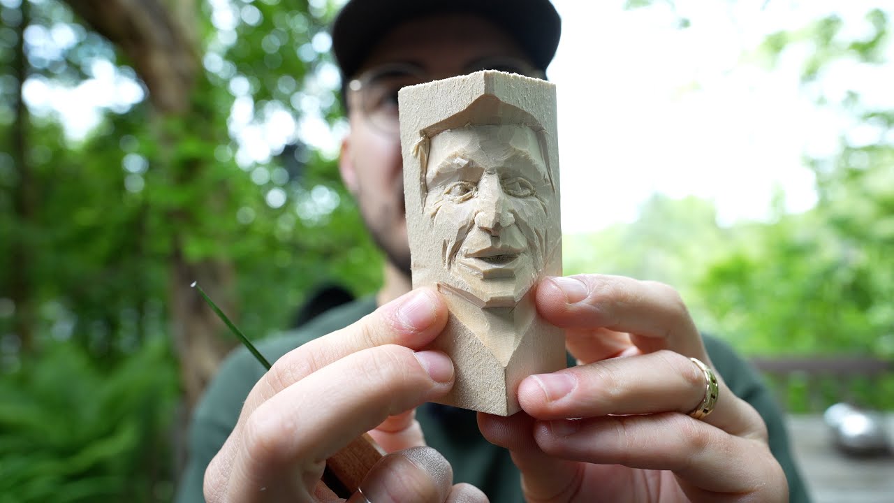 Carving Expressive Faces--Suprise! - YouTube