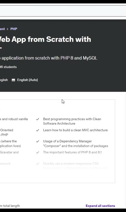 Build a User Web App from Scratch with Vanilla PHP - Udemy Free Course - YouTube