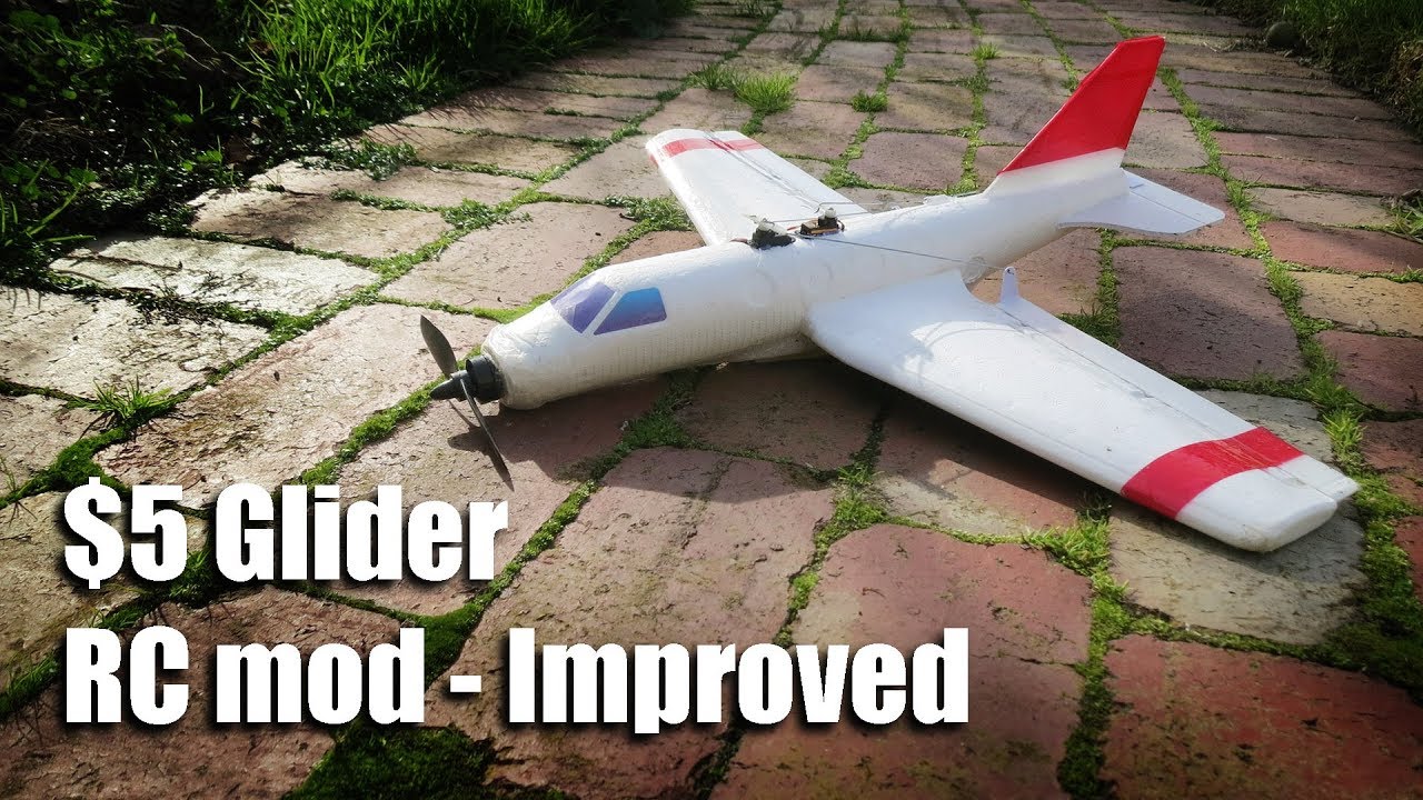 $5 Glider RC Mod - Improved - YouTube