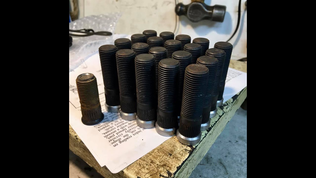 Land Rover Series Long Wheel Stud Conversion Wolf Wheels - YouTube