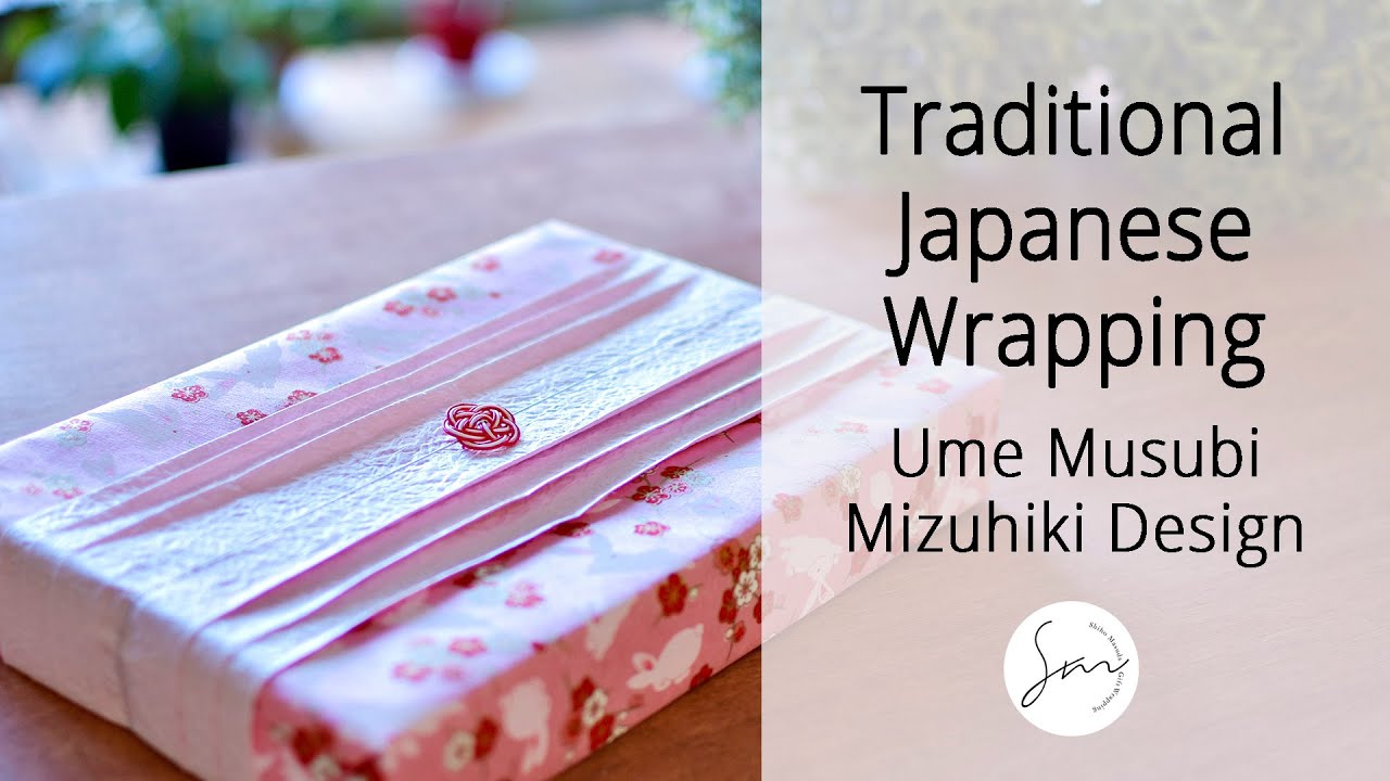 Traditional Japanese Wrapping with Plum Blossom Elegance 💝 - YouTube