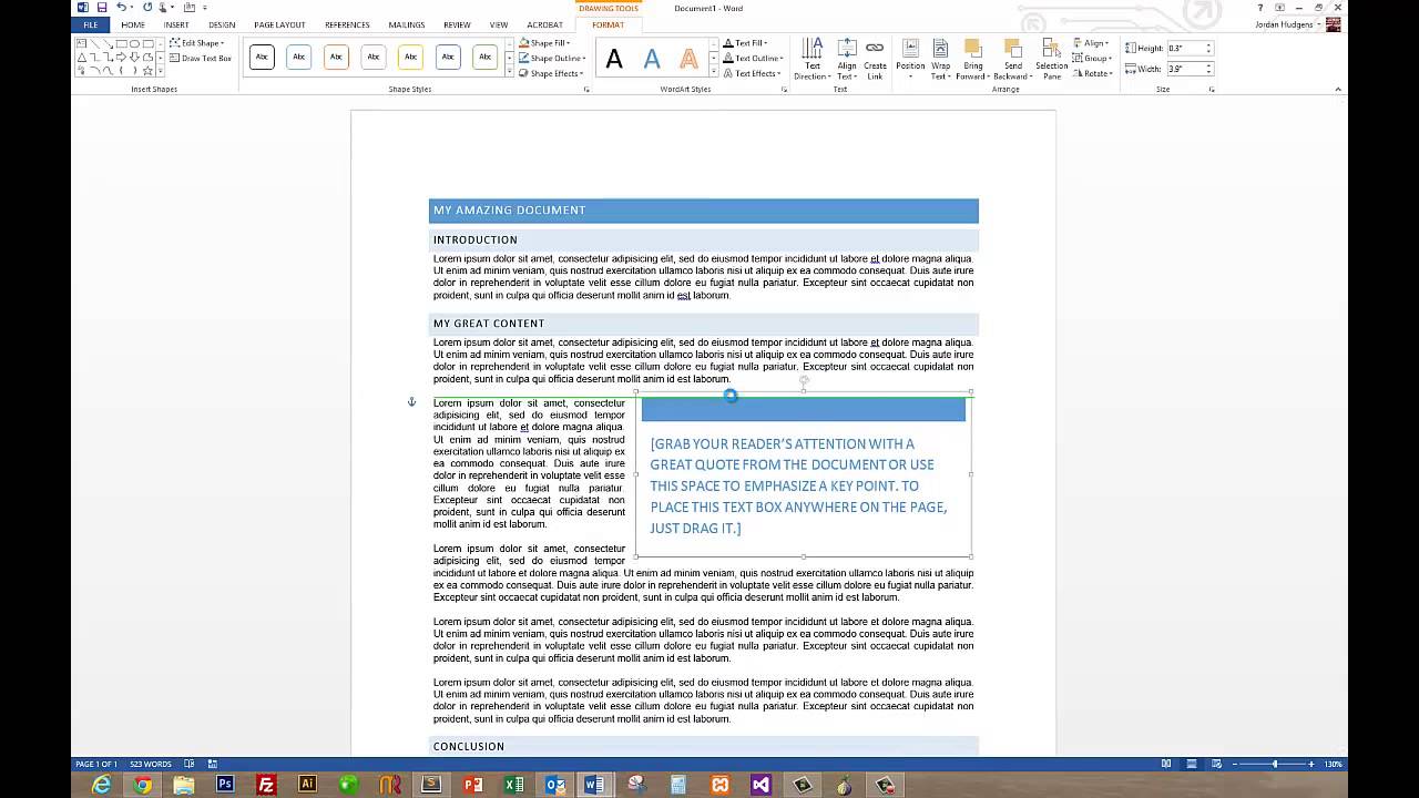 How To Add Text Boxes To A Microsoft Word Document YouTube How To Add Text Boxes To A Microsoft Word Document YouTube