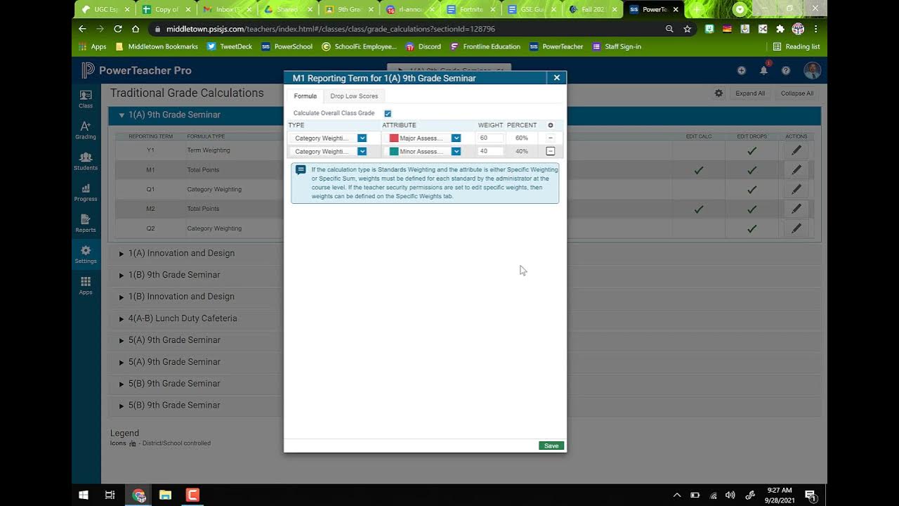 PowerSchool Gradebook Setup - YouTube