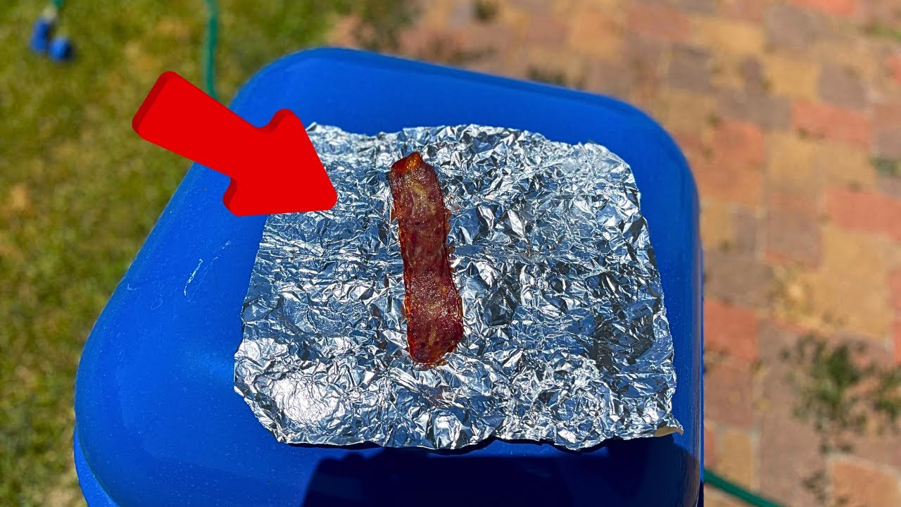 I cooked RAW BACON outside to show how HOT it is in Texas.....SHOCKED ...