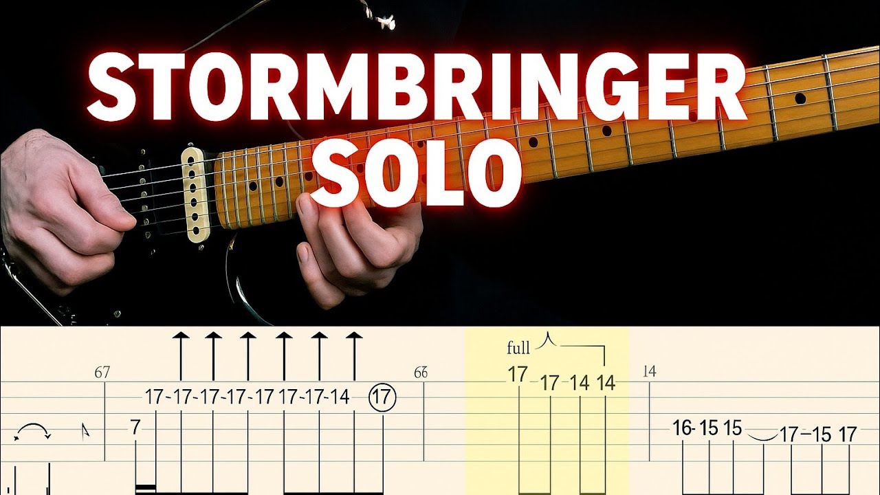 Deep Purple Stormbringer Slow Tempo Solo Guitar Lesson - YouTube