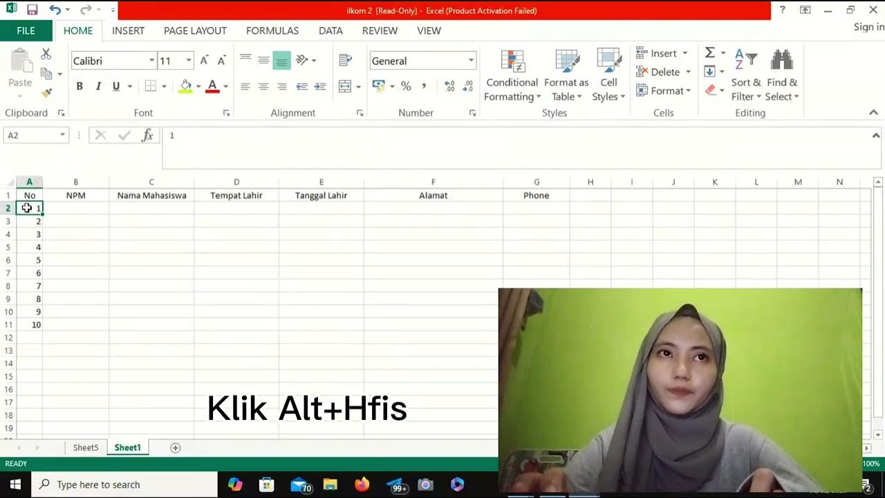 TUTORIAL MEMBUAT TABEL DATA DI EXCEL - YouTube