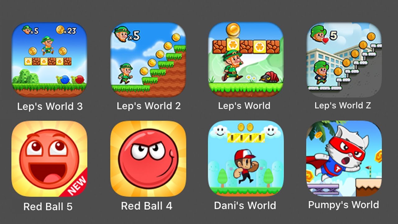 Lep's World 3,Lep's World 2,Lep's World,Lep's World Z,Red Ball 5,Red ...