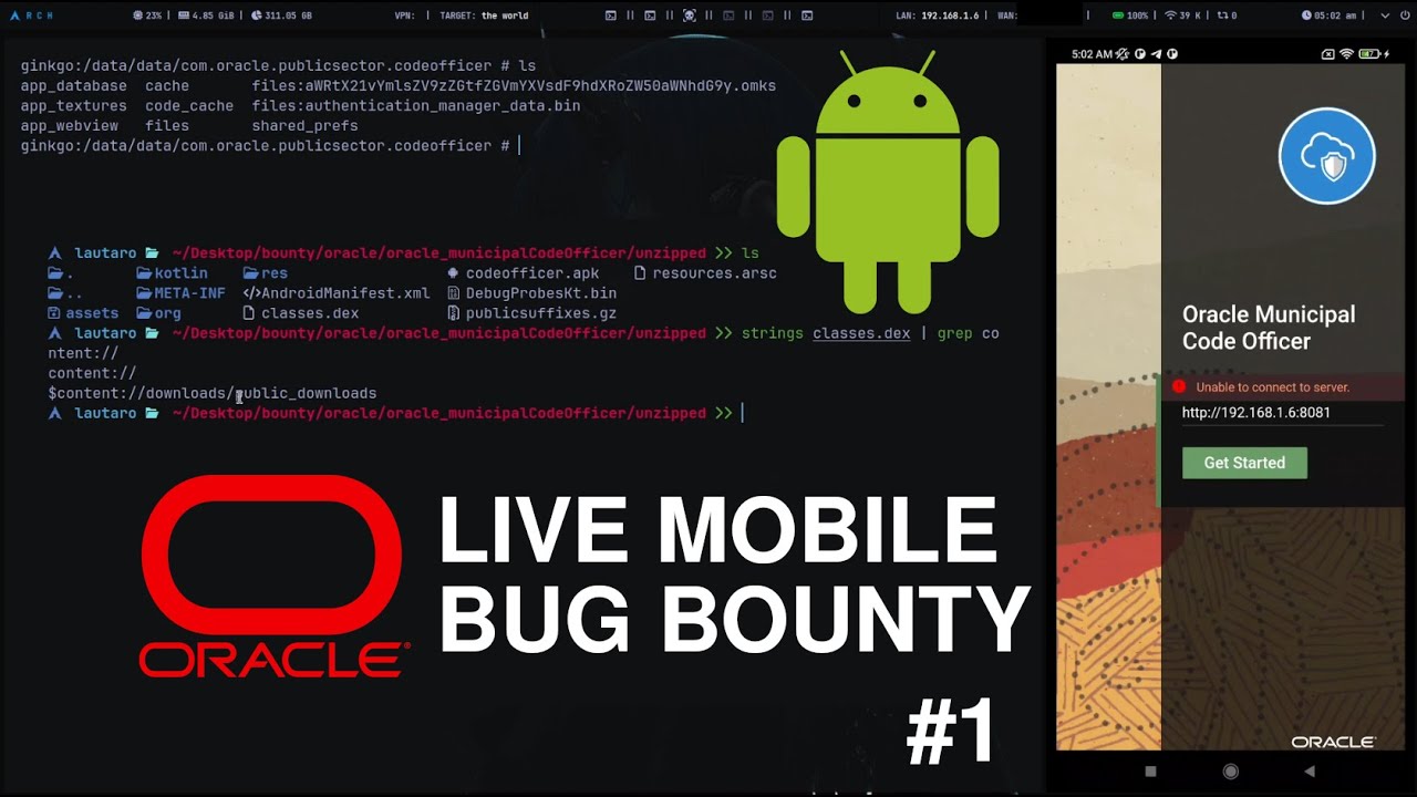 Oracle - LIVE MOBILE BUG BOUNTY (RECON #1) - YouTube