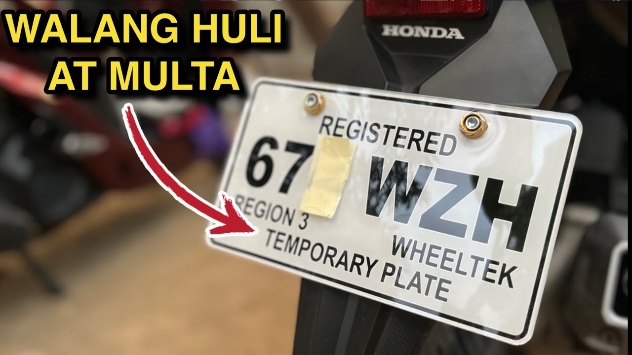 Standard Temporary Plate para sa Motor | Moto Arch - YouTube