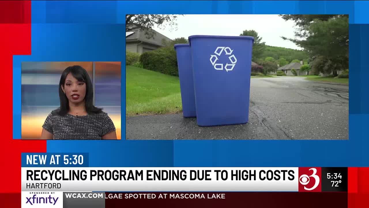 Hartford ends curbside recycling program - YouTube