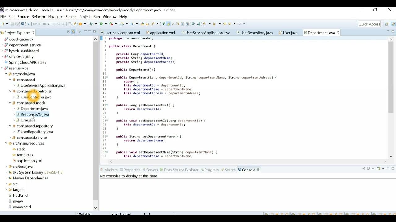 04 - Microservices demo2 - user service using spring boot ...