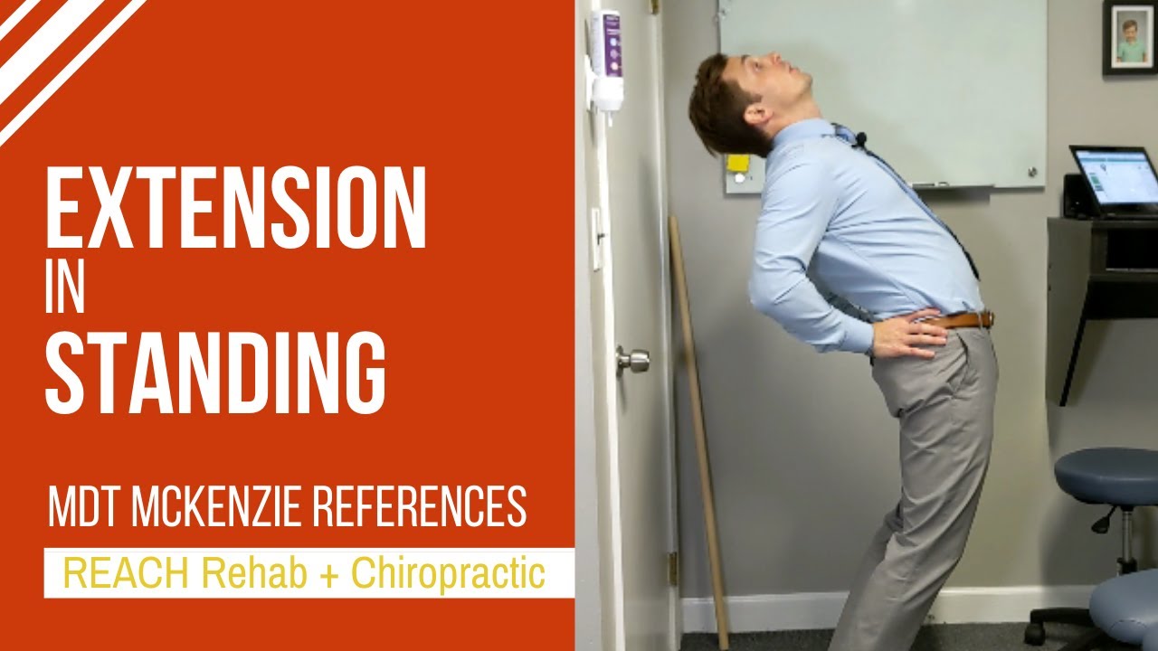 Extension in Standing (EIS) | MDT | McKenzie Method Reference - YouTube