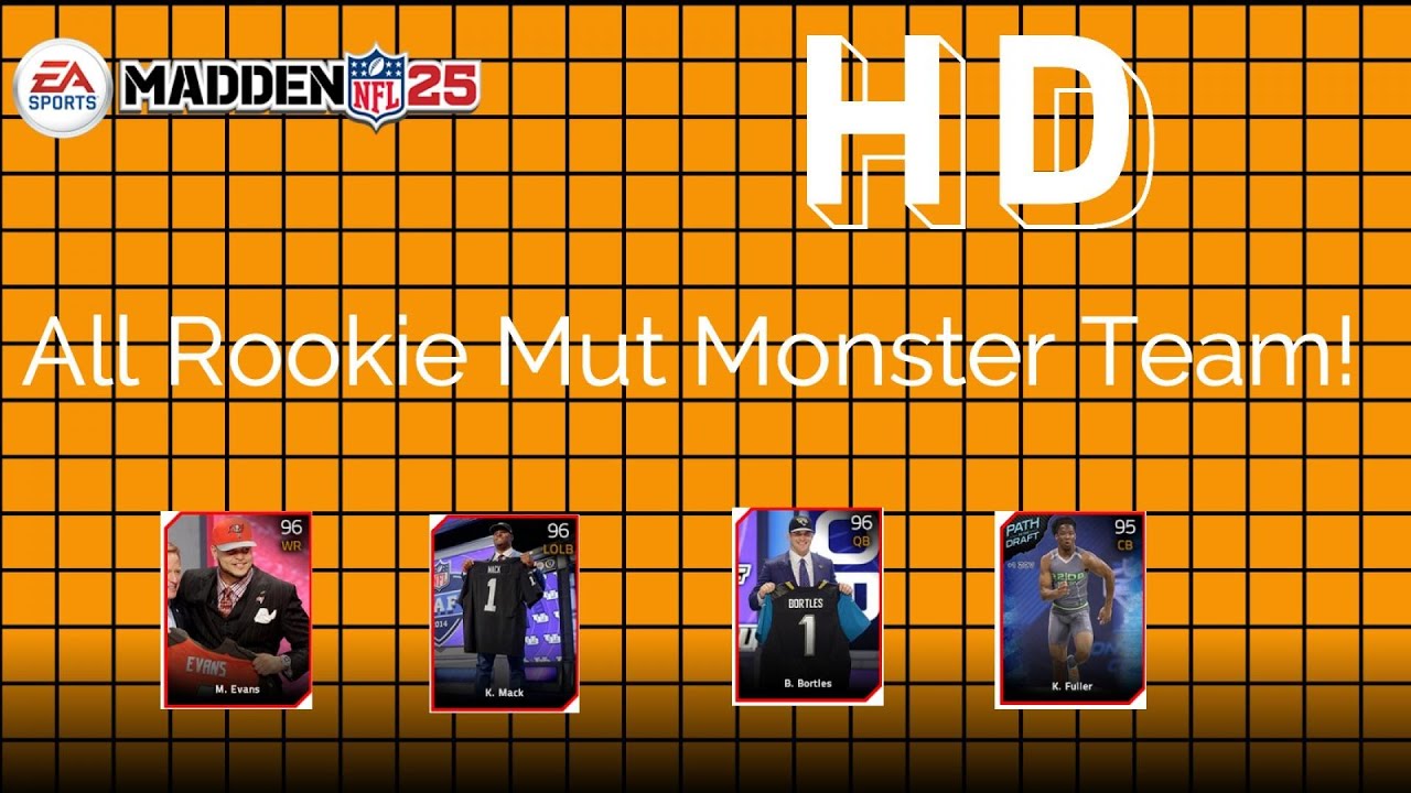 Madden 25 Lineup Update! | All Rookie Monster Team! | Madden 25 ...