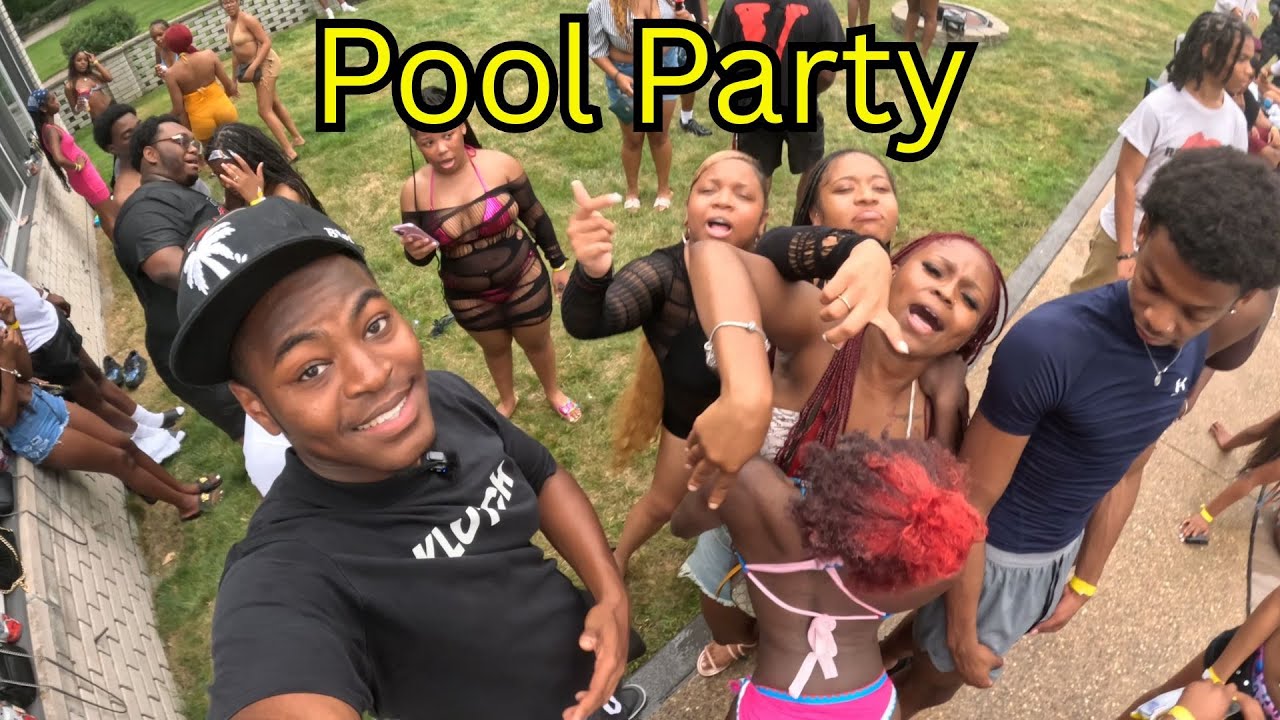 Biggest Pool Party in Detroit Michigan. We Made Him Jump In!!! | Vlog ...