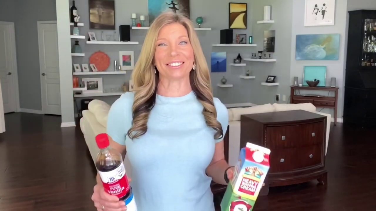 Shay Ryan making No Churn 3 Ingredient Ice Cream - YouTube