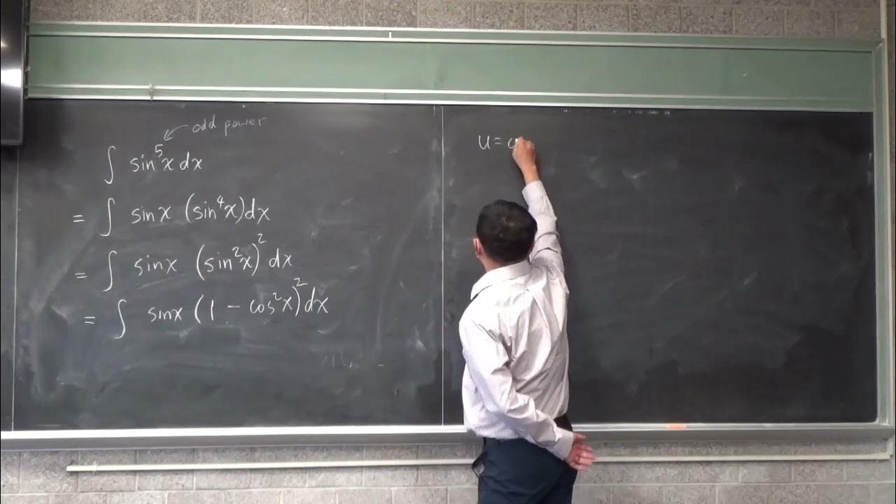 Integrating odd power of a trigonometric function - YouTube
