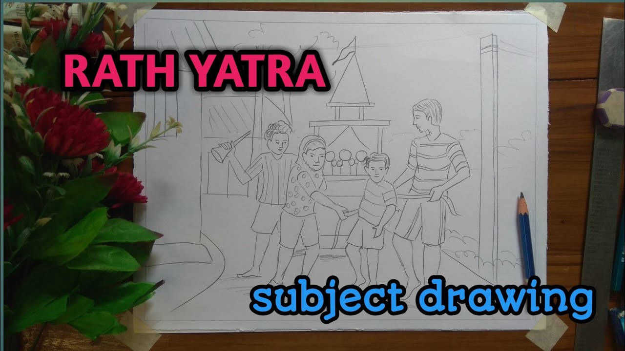 how to draw Rath Yatra/Rath Yatra drawing for beginners ...