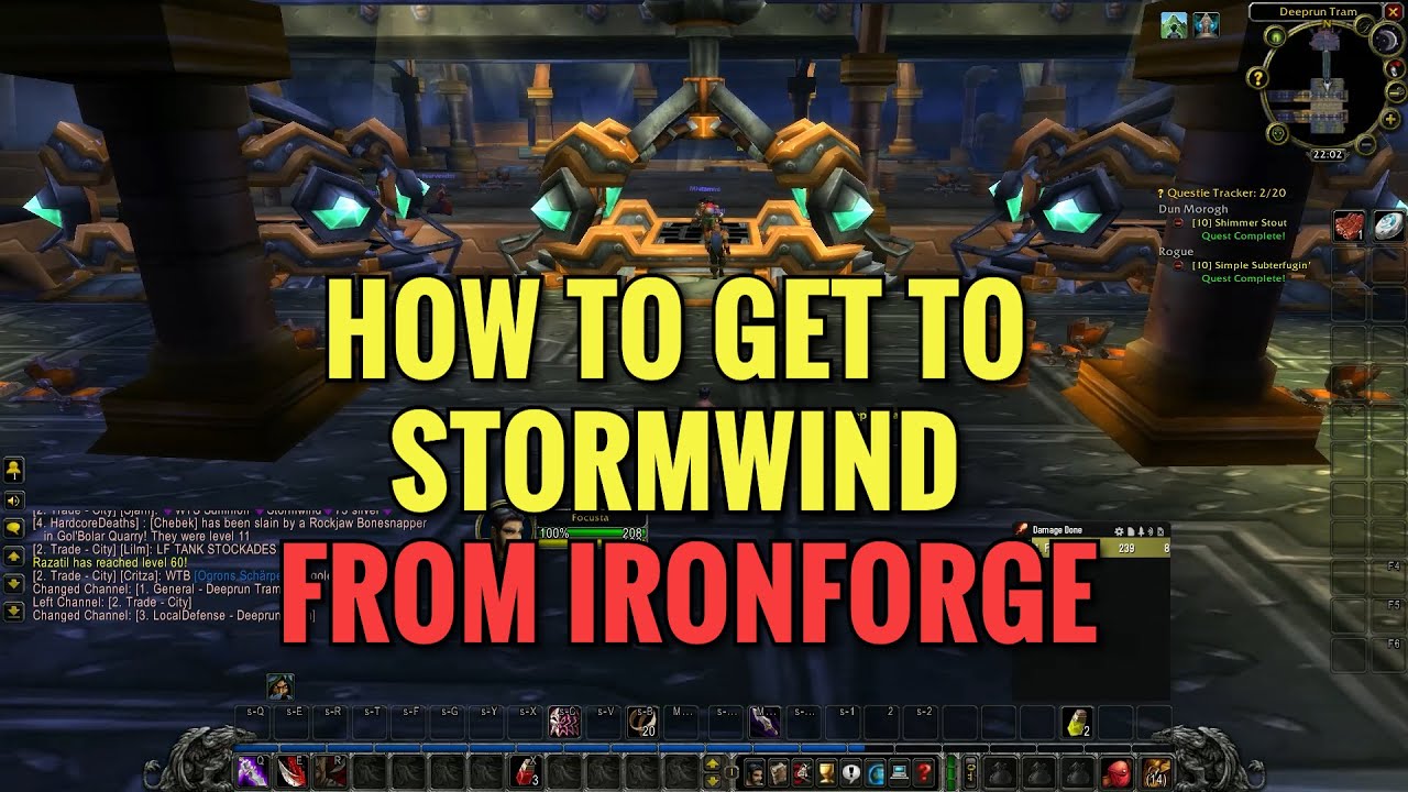 How To Get To Stormwind From Ironforge - WoW Classic - YouTube