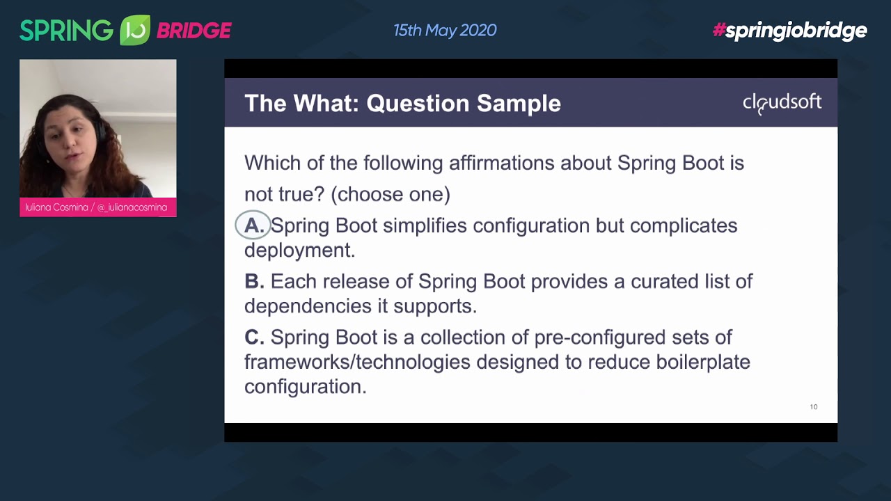 Action plan to become a Spring Certified Professional - Iuliana Cosmina @ Spring I/O Bridge ...