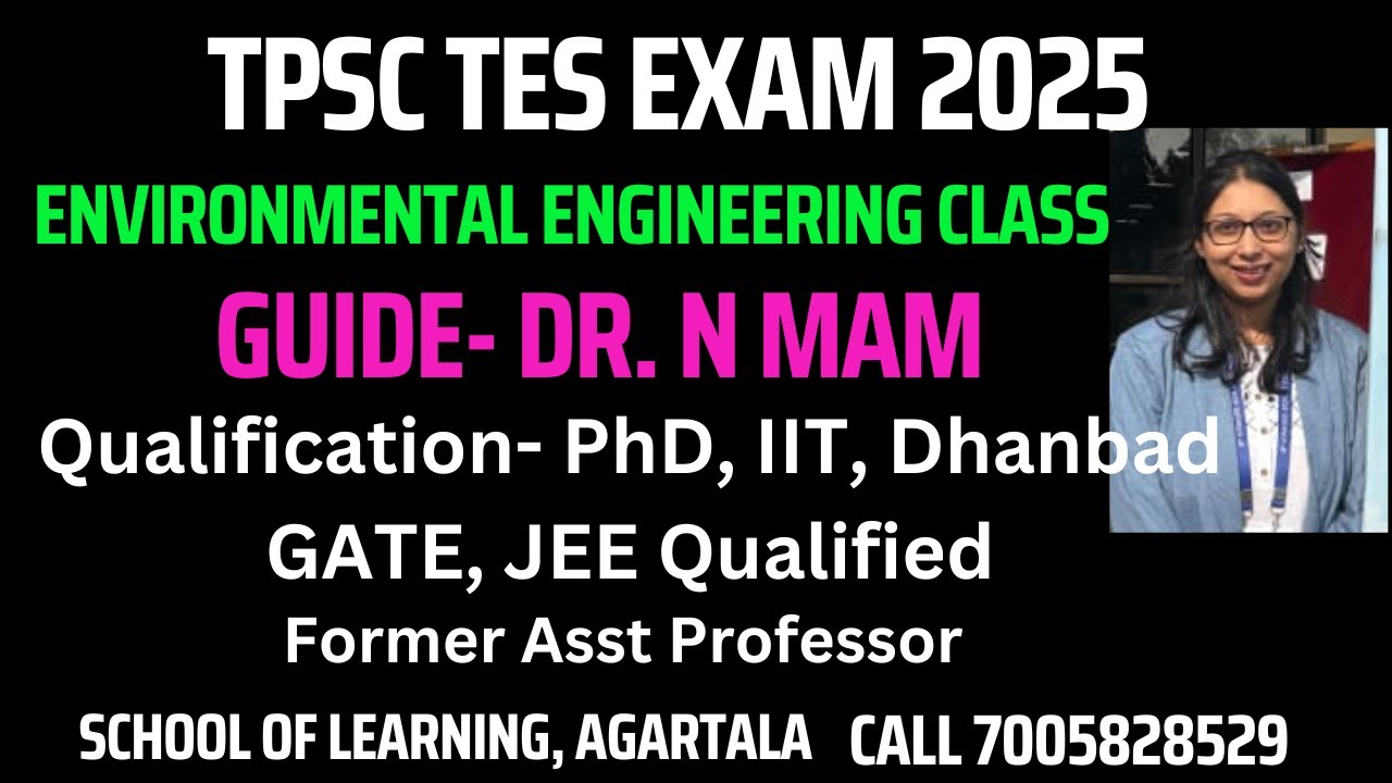 Environmental Enginnering Class I TPSC TES Exam 2025 I School Of ...