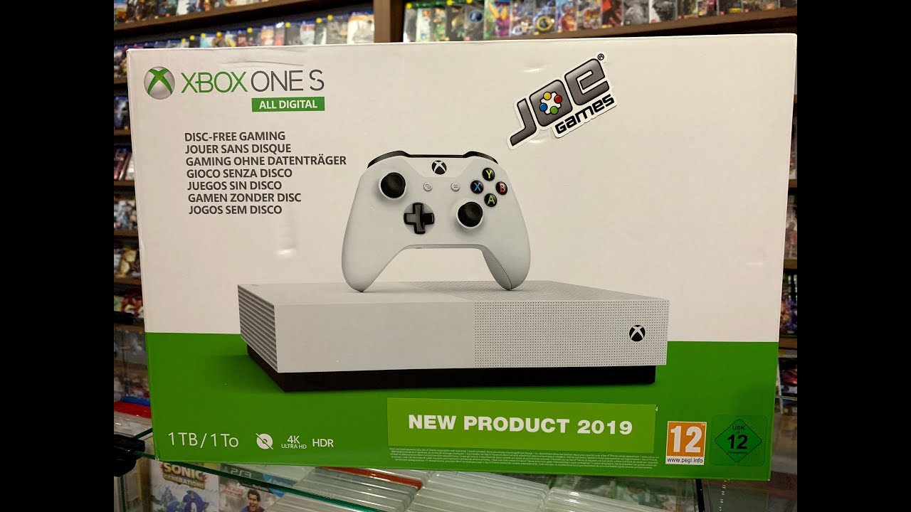 UNBOXING E DETALHES NOVO XBOX ONE S ALL DIGITAL - YouTube