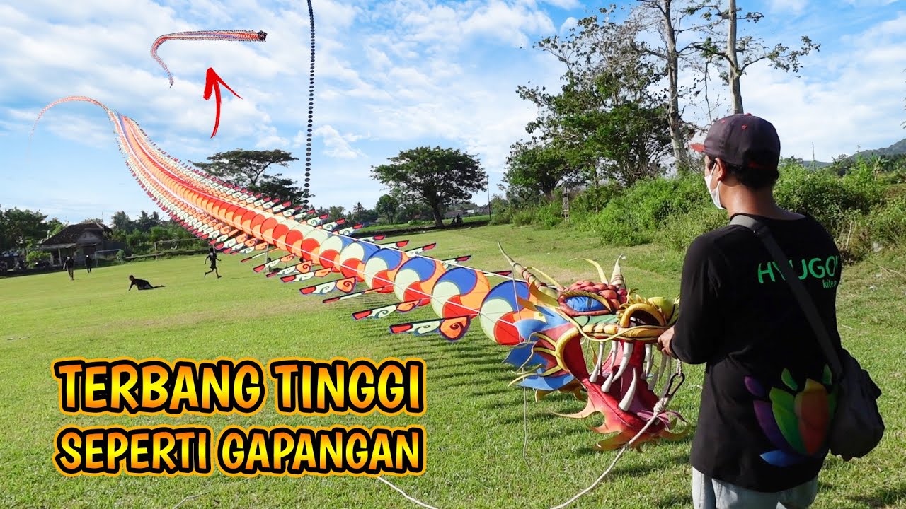 LOSS LAYANGAN NAGA MINI PELANGI HYUGON TERBANG TINGGI KAYA GAPANGAN ...