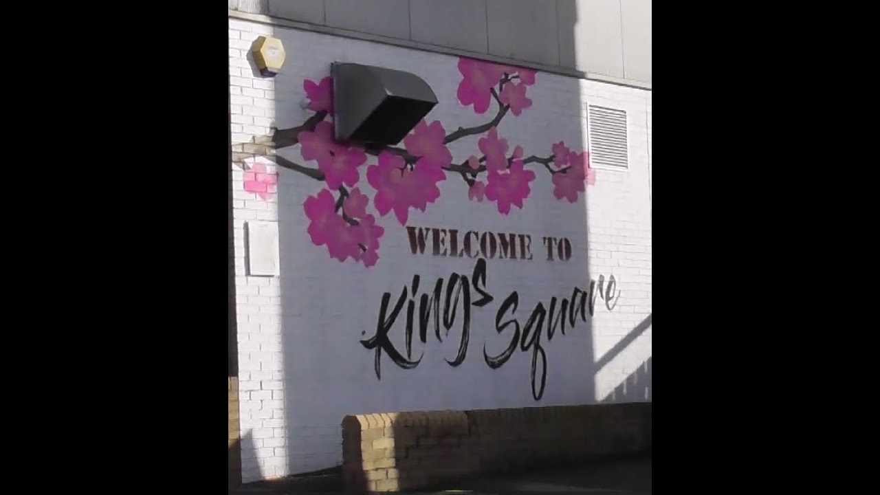 Attractive Street Art Addition to Kings Square Shops Belfast - YouTube