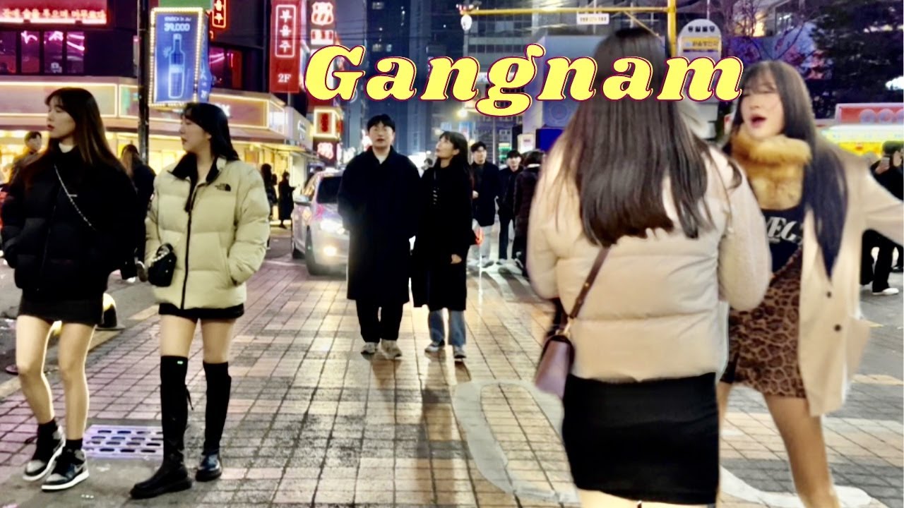 [4K Gangnam Style] the atmosphere in gangnam street is great on ...