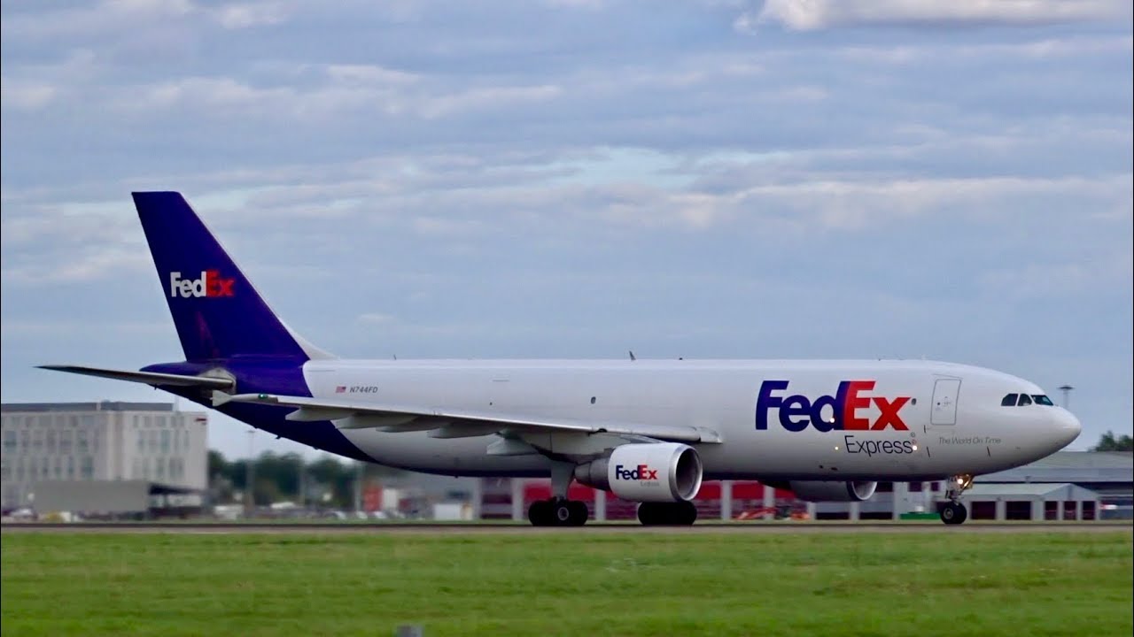 FedEx - Airbus A300-600 | Departing London Stansted Airport - YouTube
