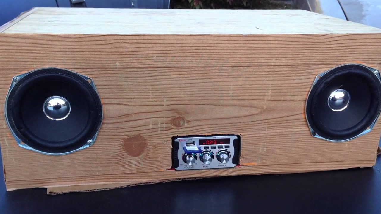 Home made Boom Box With 250w Amplifier with LED Light - YouTube