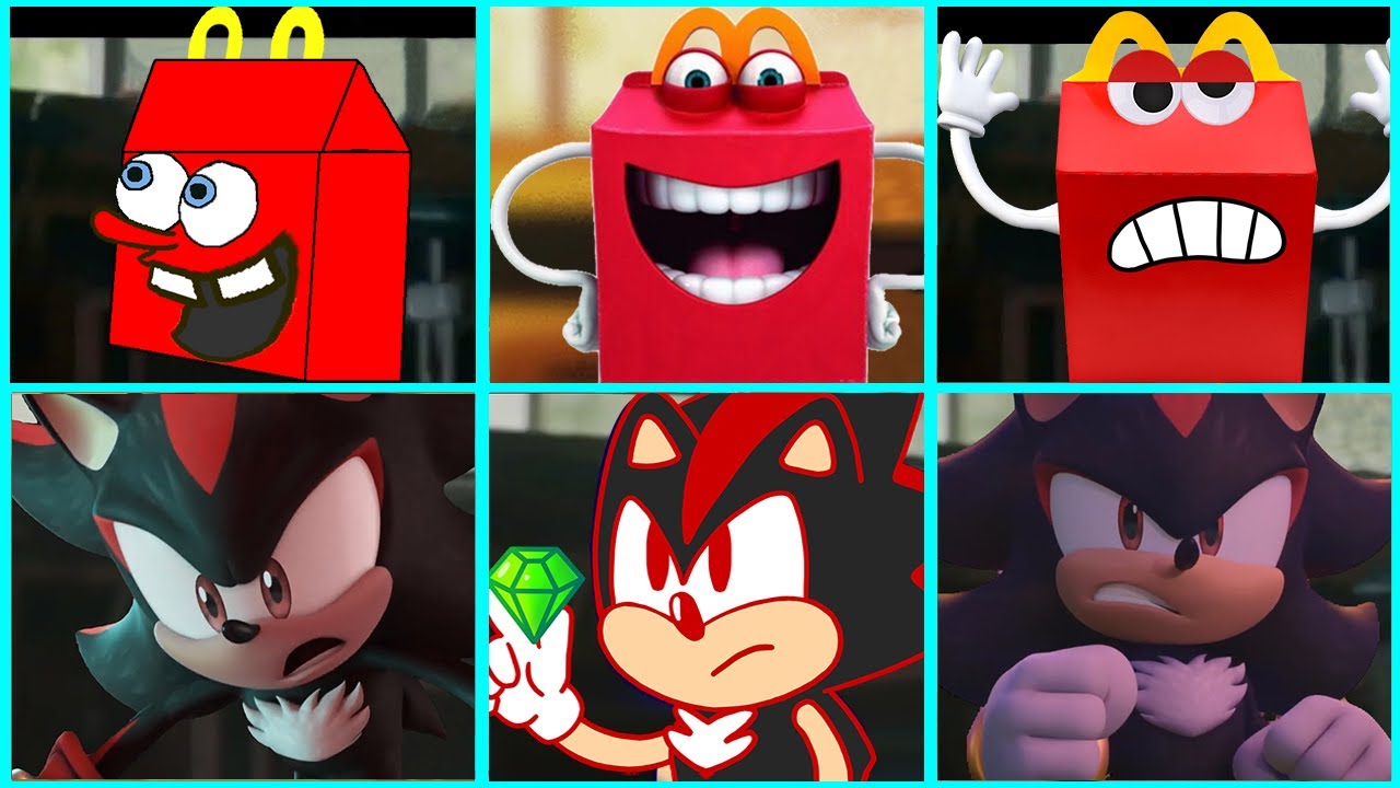 Sonic The Hedgehog Movie Happy Meal vs Shadow Uh Meow All Designs ...