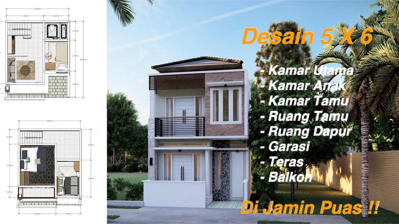 Renovasi rumah - 5x6 Solusi 3 kamar di Lahan Sempit ?Jangan kaget liat ...