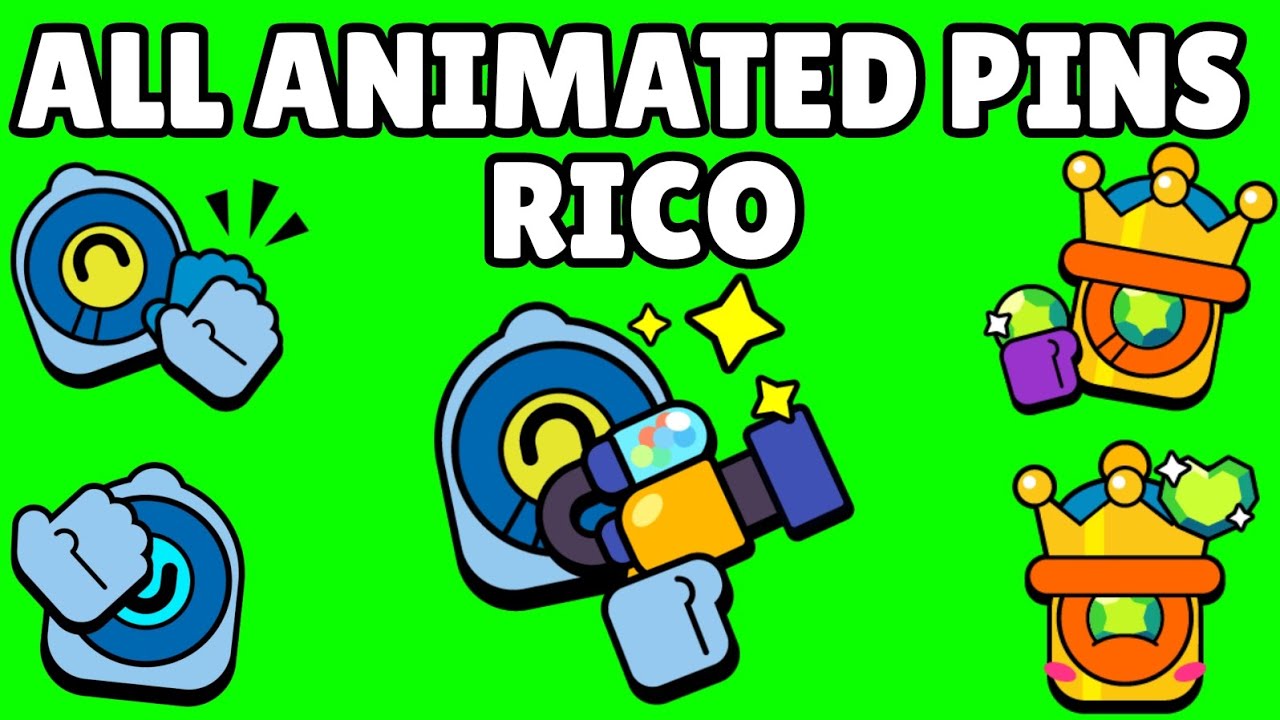 Rico Pins (Animated) | Brawl Stars | Green Screen - YouTube