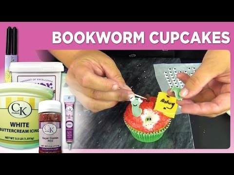 Bookworm Cupcakes by www.SweetWise.com - YouTube