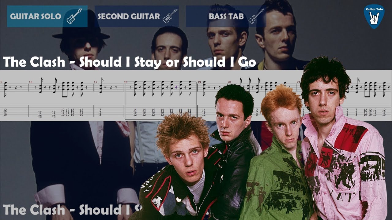 The Clash - Should I Stay or Should I Go | Guitar Solo Tab | Tutorial ...