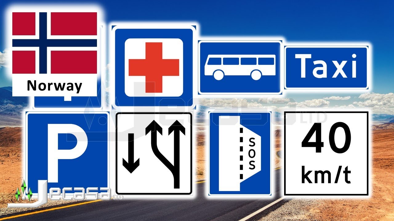 Indication Traffic-Road Signs in Norway (Oslo, Bergen, Stavanger ...