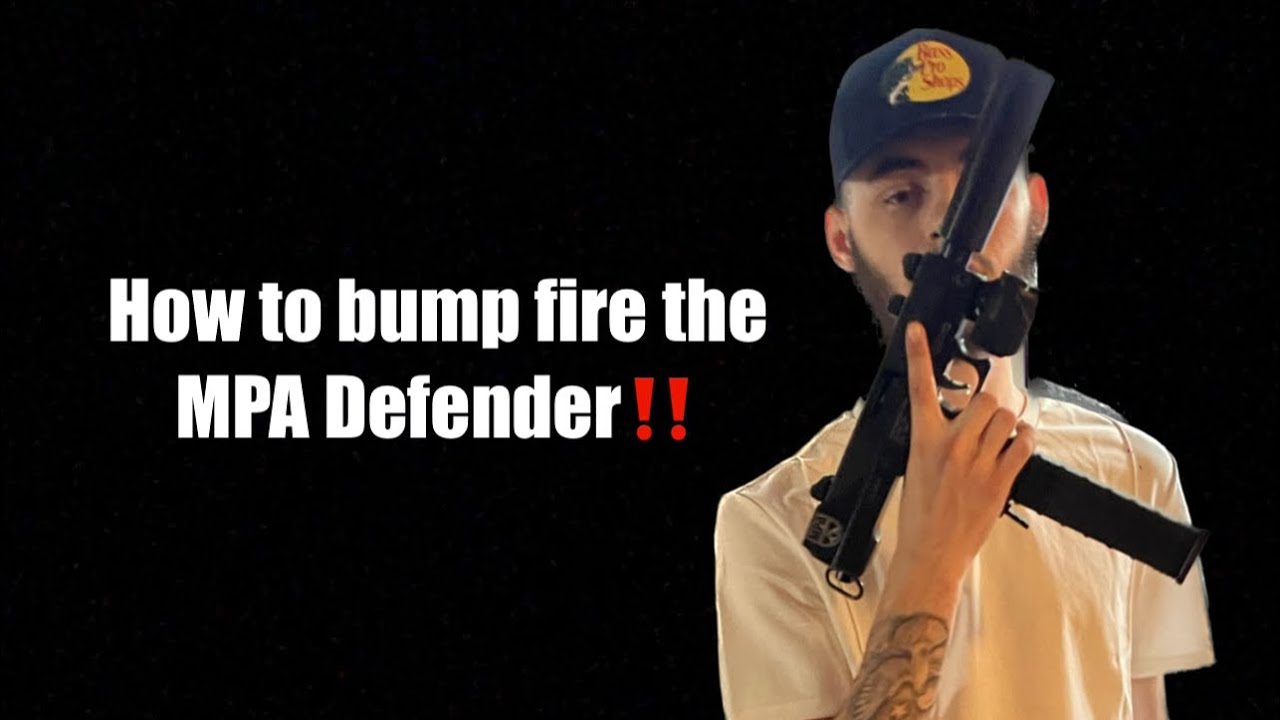 How to bump fire the MPA Defender 9mm - YouTube