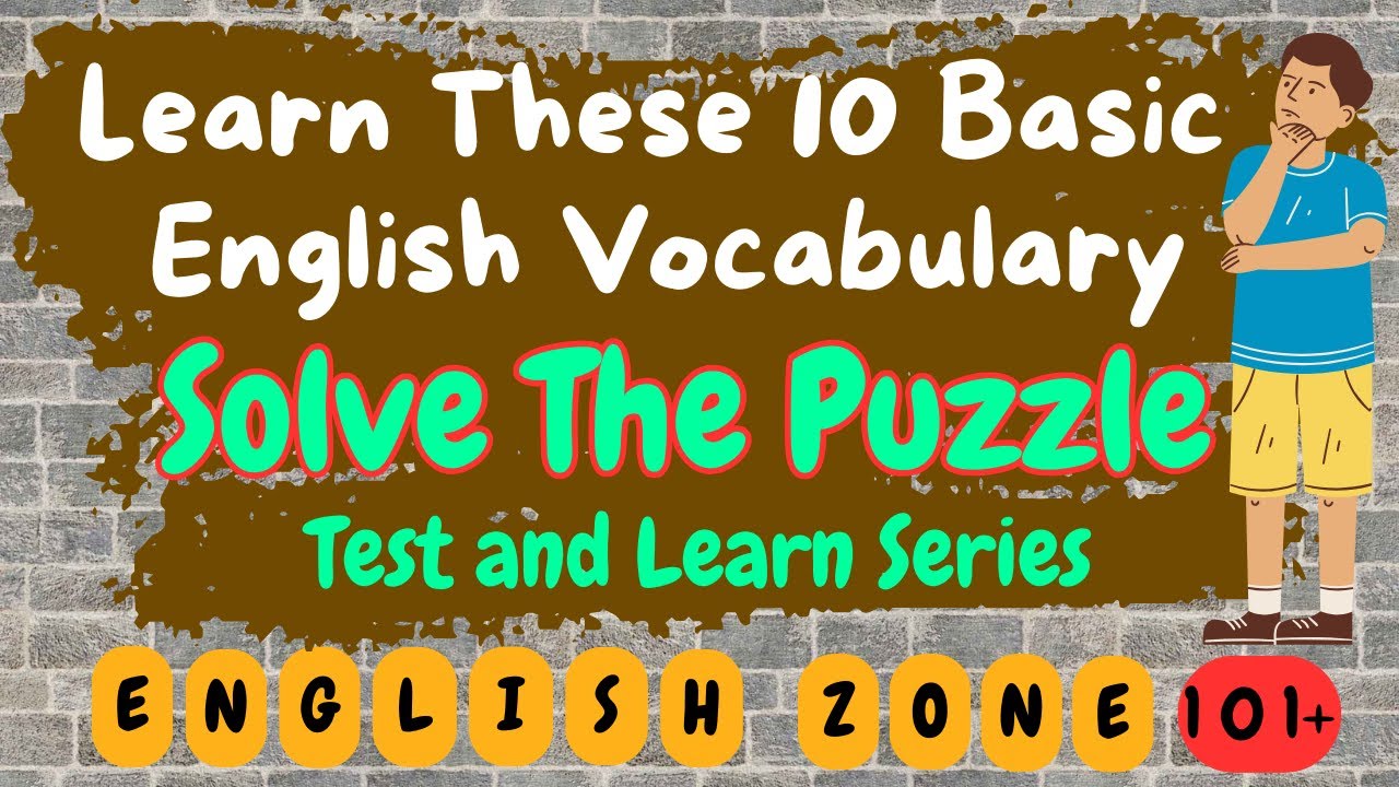 🎧10 Basic English Vocabulary - Solve the Puzzle - YouTube