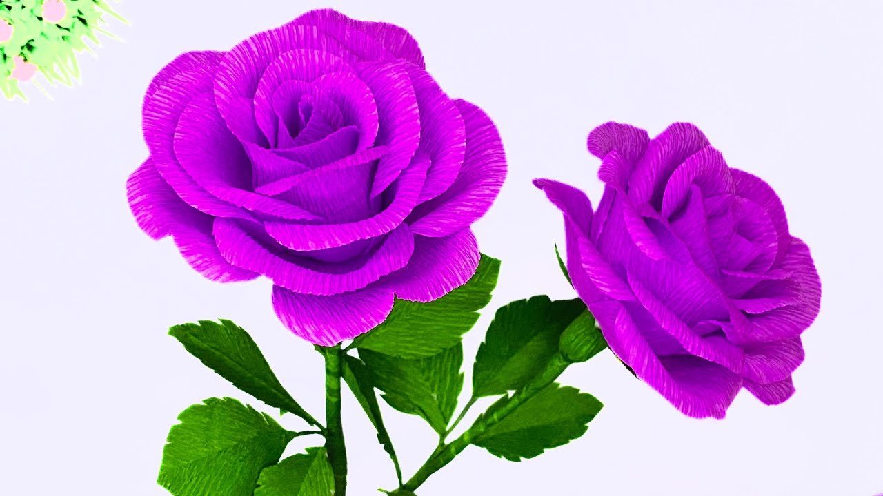 DIY Crepe Paper Flower: How to Make a Beautiful ROSE Flower - EP31 ...