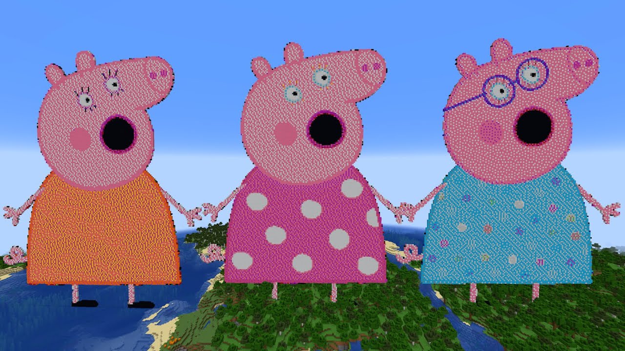 Pip Peppa Pig Family (in Minecraft) - YouTube