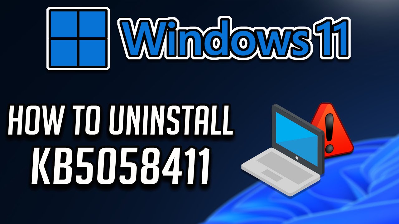 How To Uninstall KB5058411 Update On Windows 11 - Tutorial - YouTube