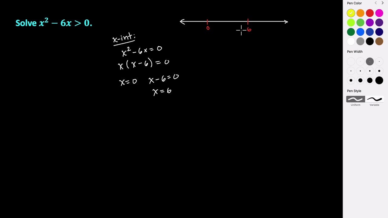 Solving Quadratic Inequalities Algebraically YouTube Solving Quadratic Inequalities Algebraically YouTube