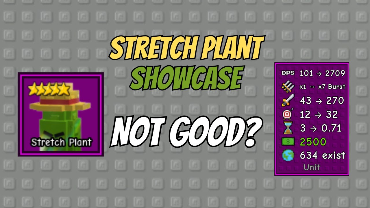 NEW! STRETCH PLANT Showcase - Garden Tower Defense - YouTube