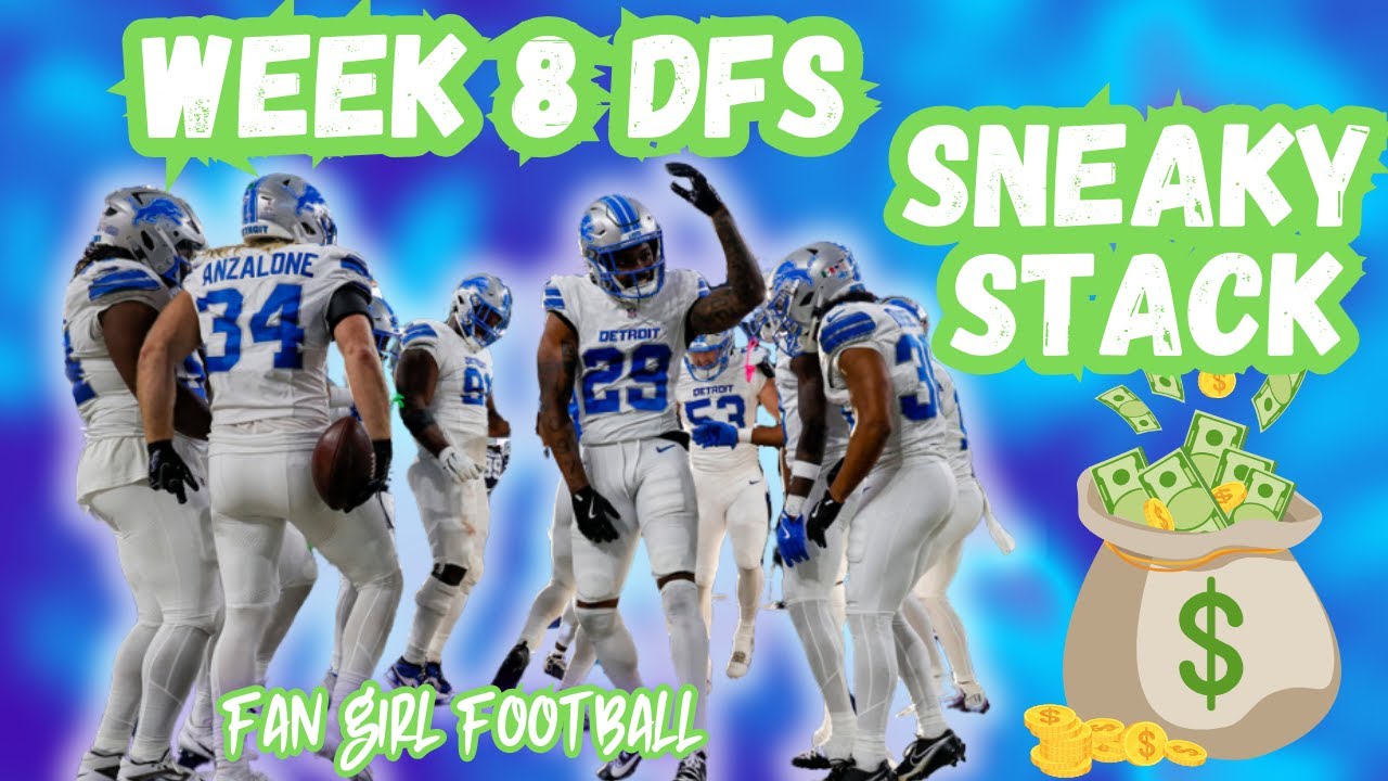 NFL Week 8 DFS: SNEAKY Stacks, Strategy, and Tips - YouTube