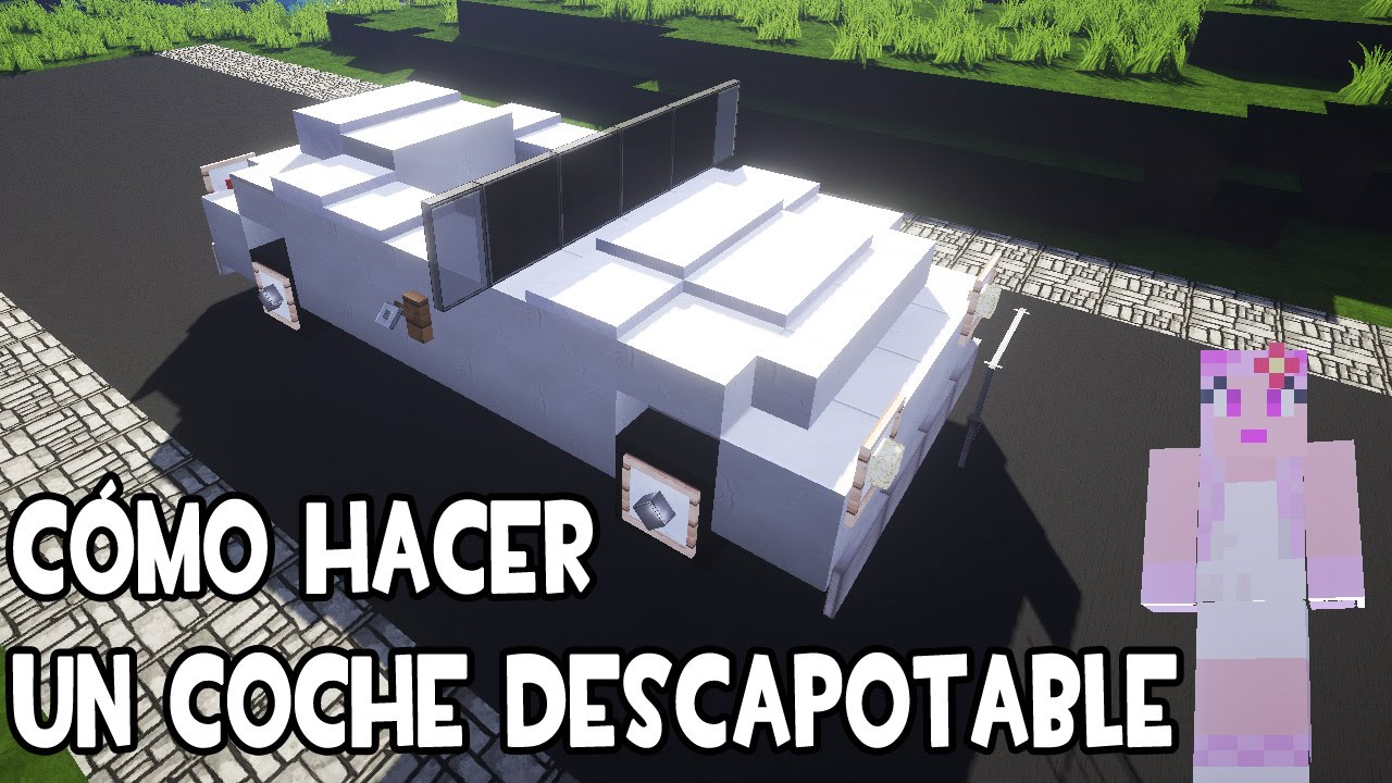 CÓMO HACER UN COCHE DESCAPOTABLE SIN MODS: VEHICULOS MINECRAFT - YouTube